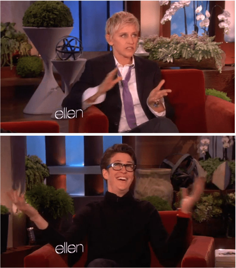 Rachel Maddow Appeared on The Ellen DeGeneres Show! Rejoice! | Autostraddle