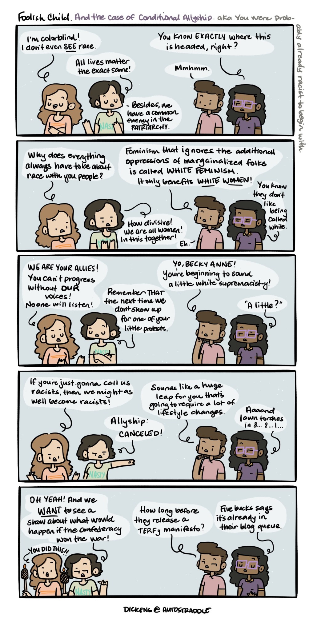Foolish Child #29: The Case of Conditional Allyship | Autostraddle