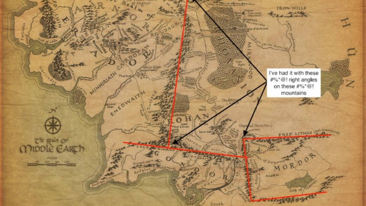 Detailed Middle Earth Map Paths Maps Of Middle Earth