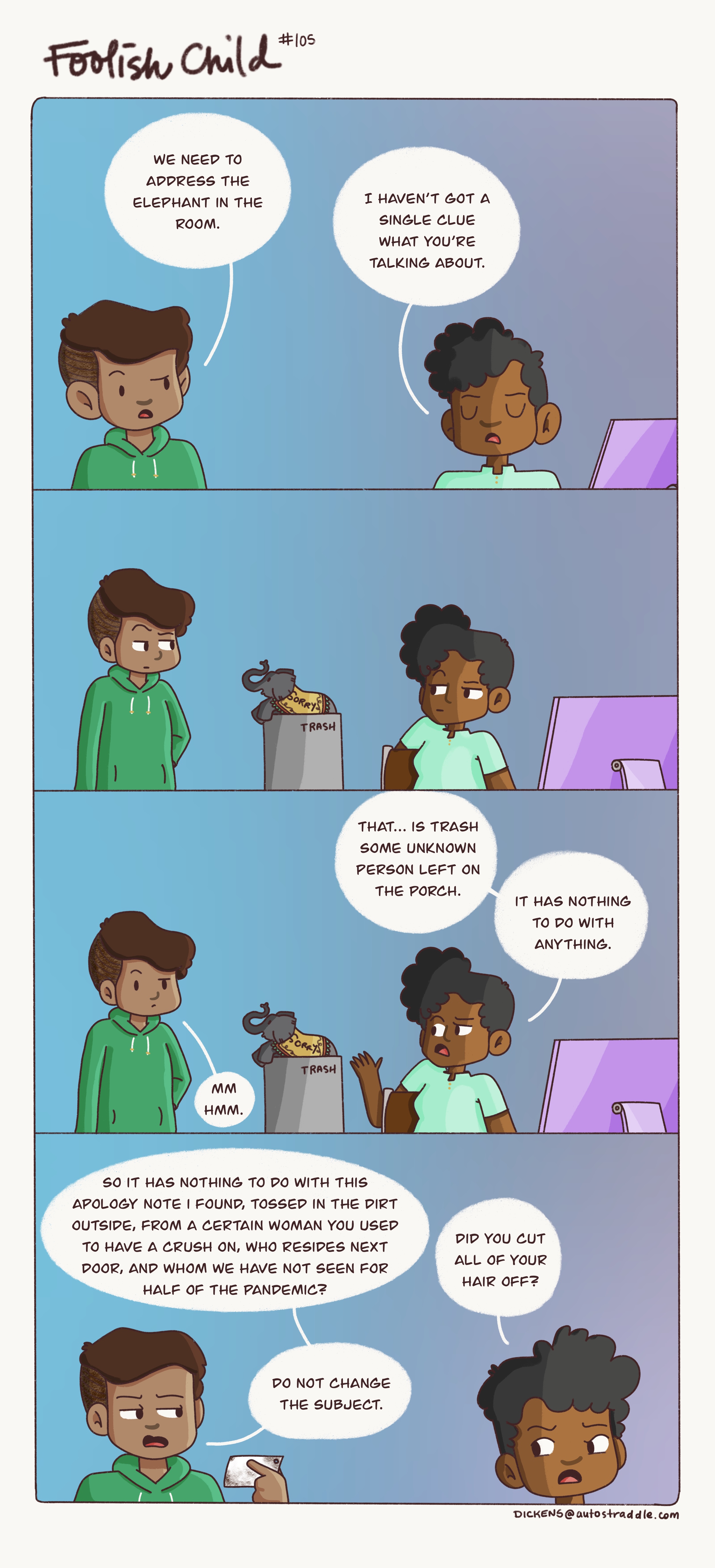 Foolish Child #105: The Elephant in the Room | Autostraddle